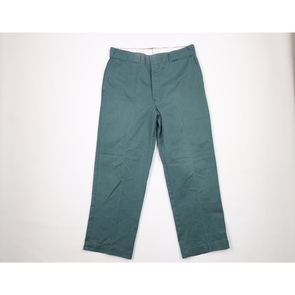 Dickies | Pants | Vintage 9s Dickies Mens 34x29 Faded Wide Leg Mechanic Work Pants Green Usa ...